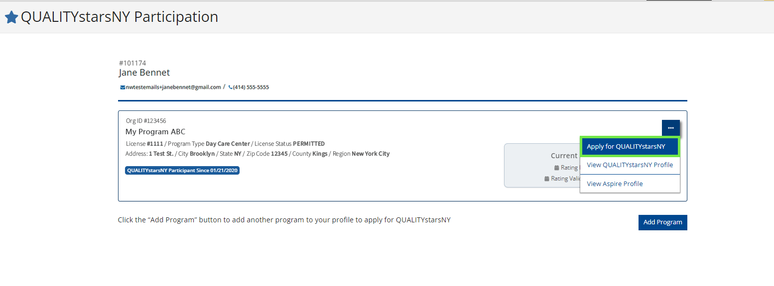 Applying for Re-rating – QUALITYstarsNY