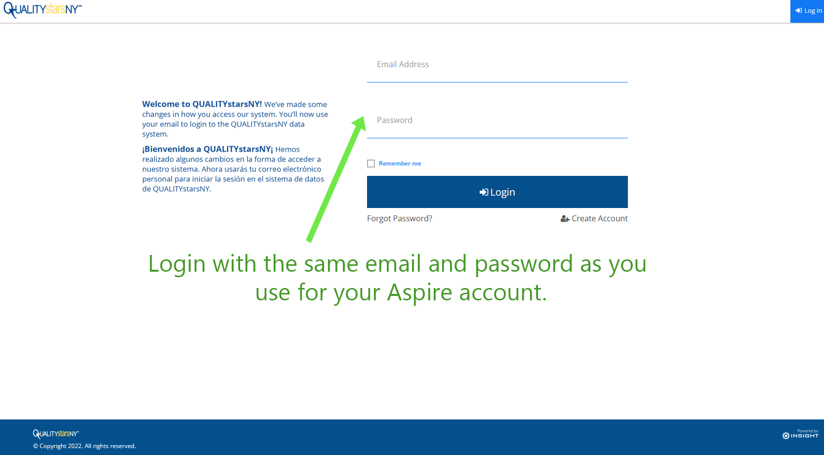 How to Login or Create a QUALITYstarsNY Account – QUALITYstarsNY