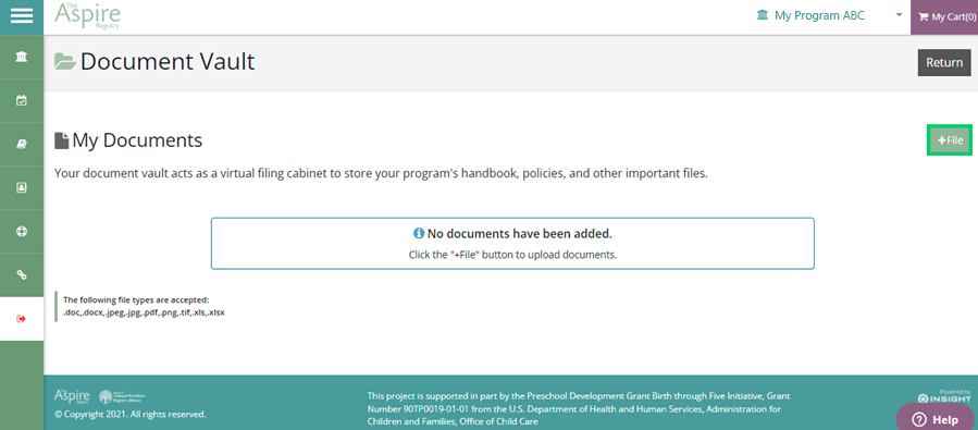 Uploading to Document Vault – QUALITYstarsNY